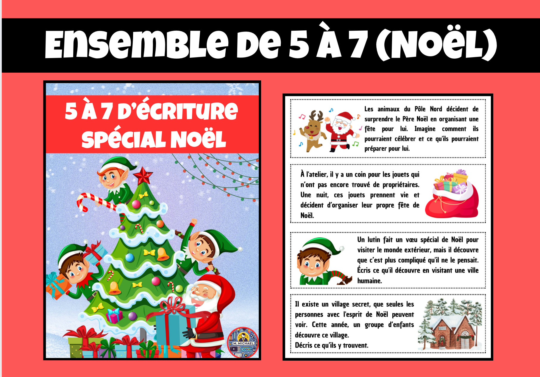 5 à 7 d'écriture Noël – La classe de Michaël