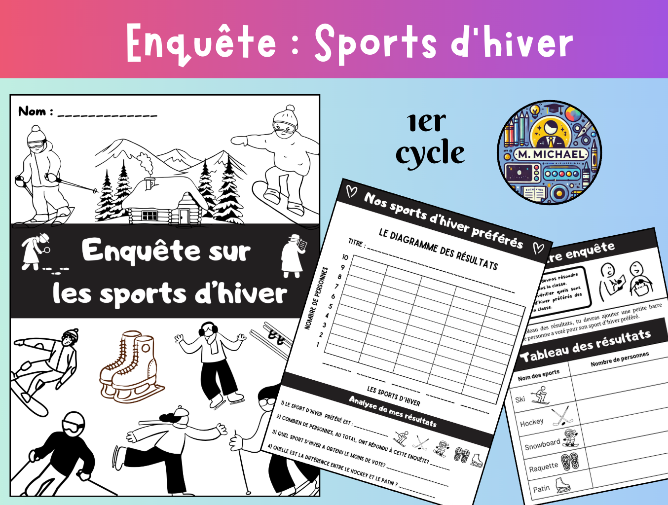 Enquête sur les sports d'hiver (1er cycle) – La classe de Michaël