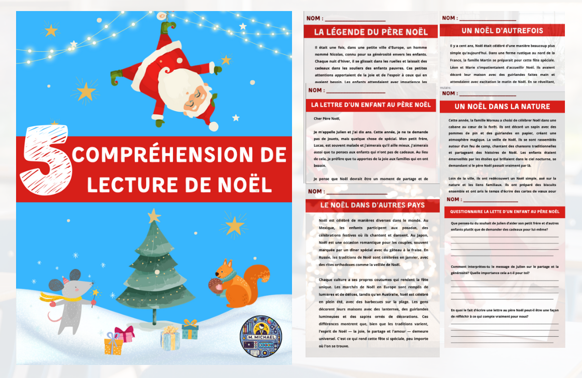 Ensemble de compréhension de lecture – La classe de Michaël