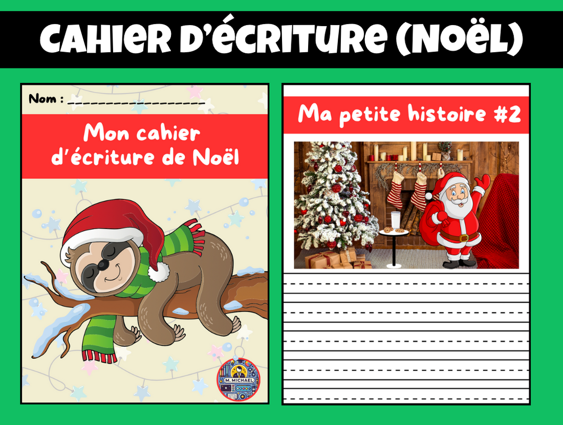 Cahier d'écriture Noël 1er cycle – La classe de Michaël